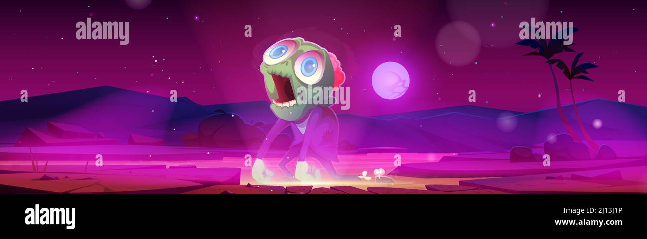 Zombie walking at midnight Halloween scene with creepy dead character ...