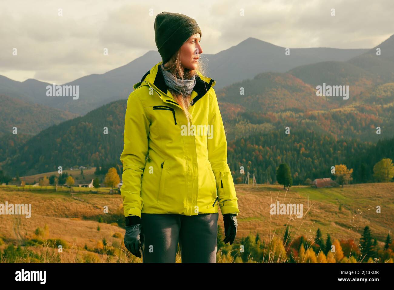 professional hiker in mountains Stock Photo - Alamy