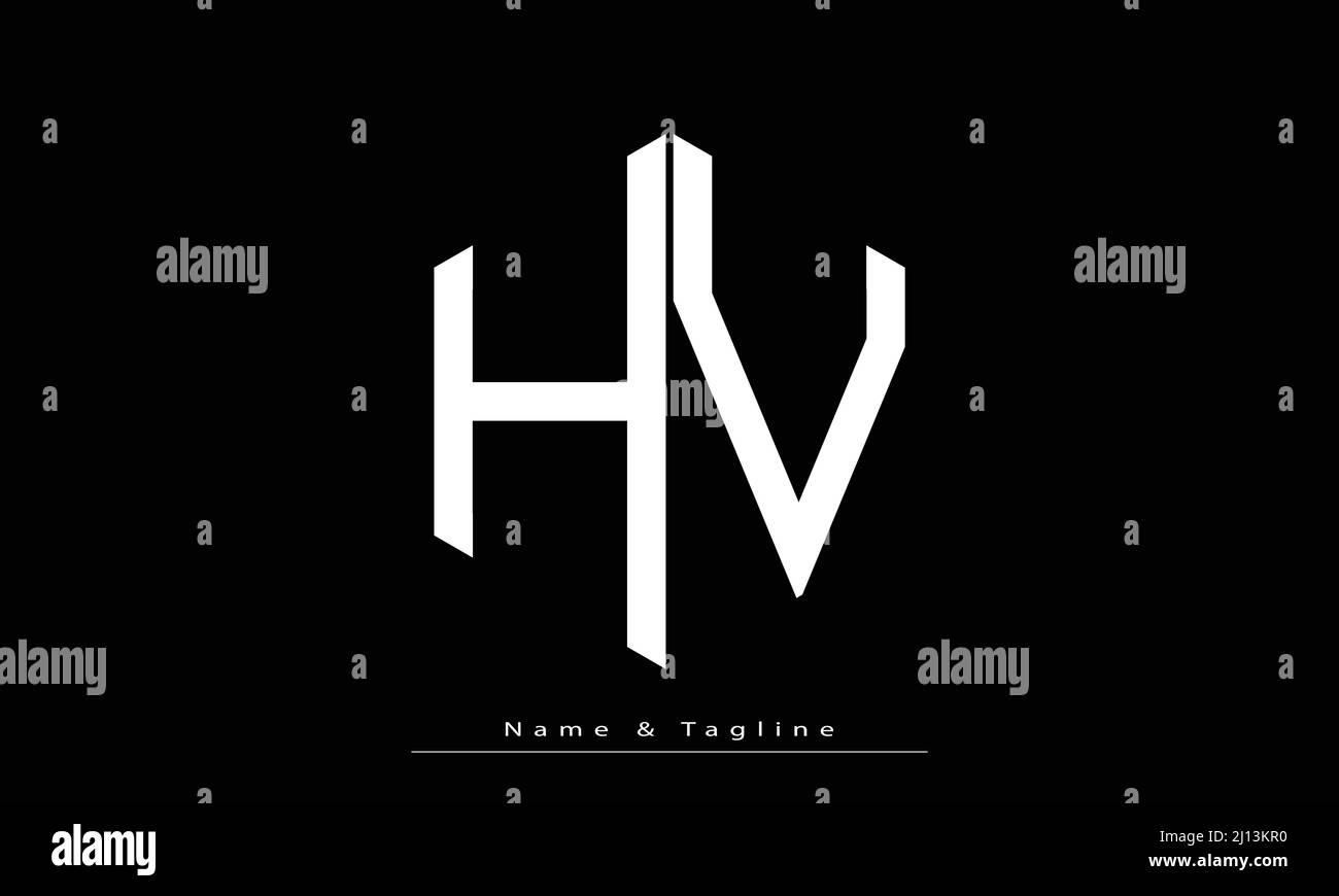 Alphabet letters Initials Monogram logo HV , VH Stock Vector Image ...