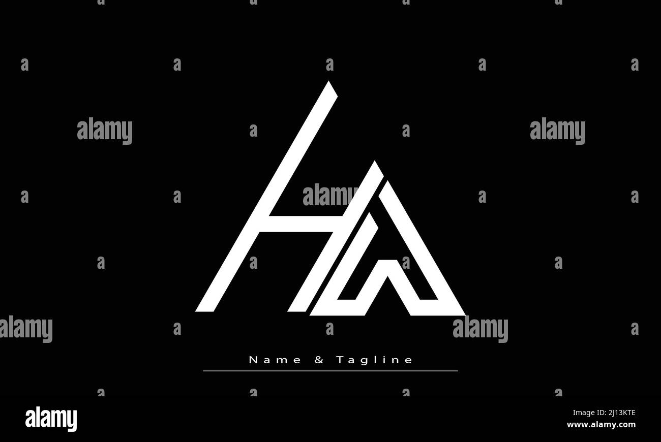 Letter hw logo hi-res stock photography and images - Alamy