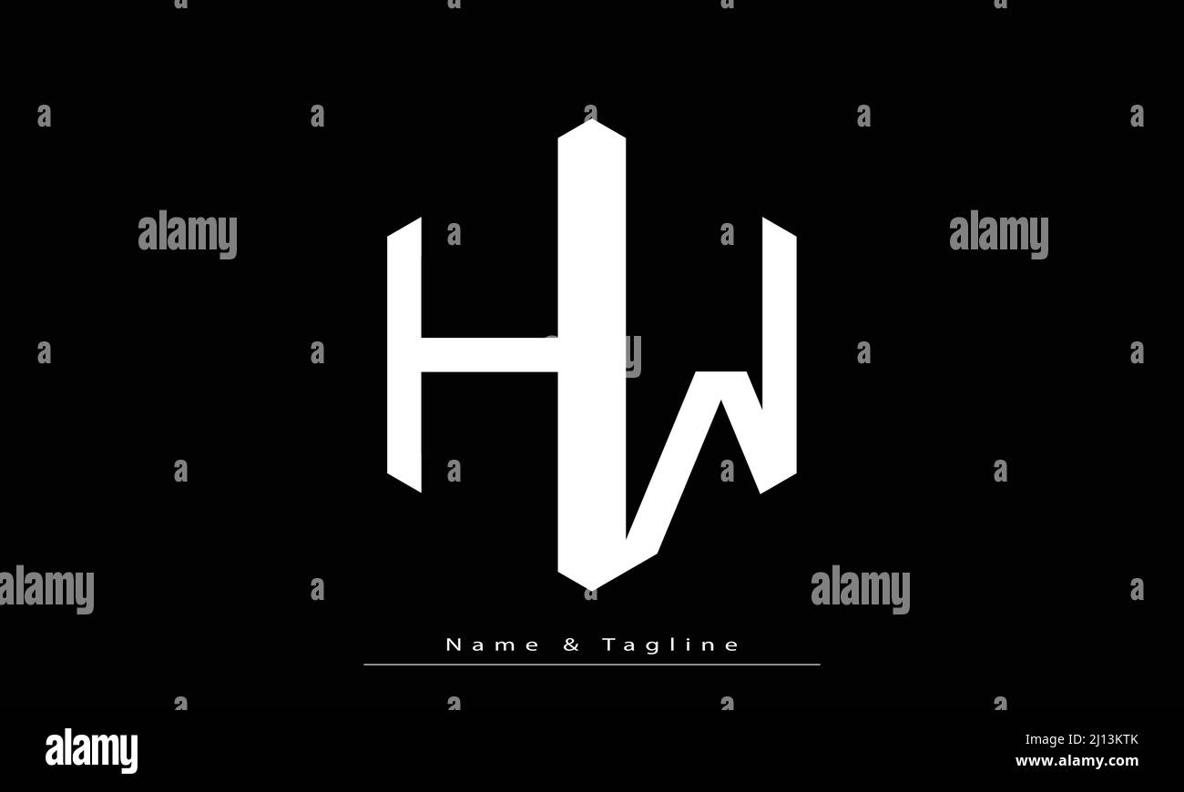 Alphabet letters Initials Monogram logo HW , WH Stock Vector Image ...