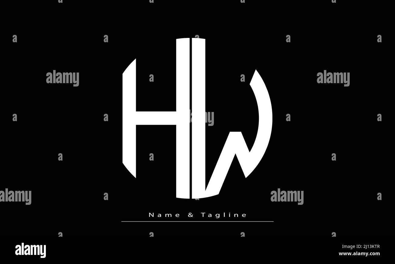 Alphabet letters Initials Monogram logo HW , WH Stock Vector Image ...