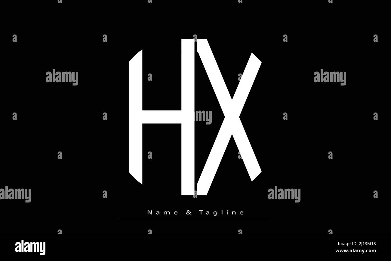 Alphabet letters Initials Monogram logo HX , XH Stock Vector Image ...
