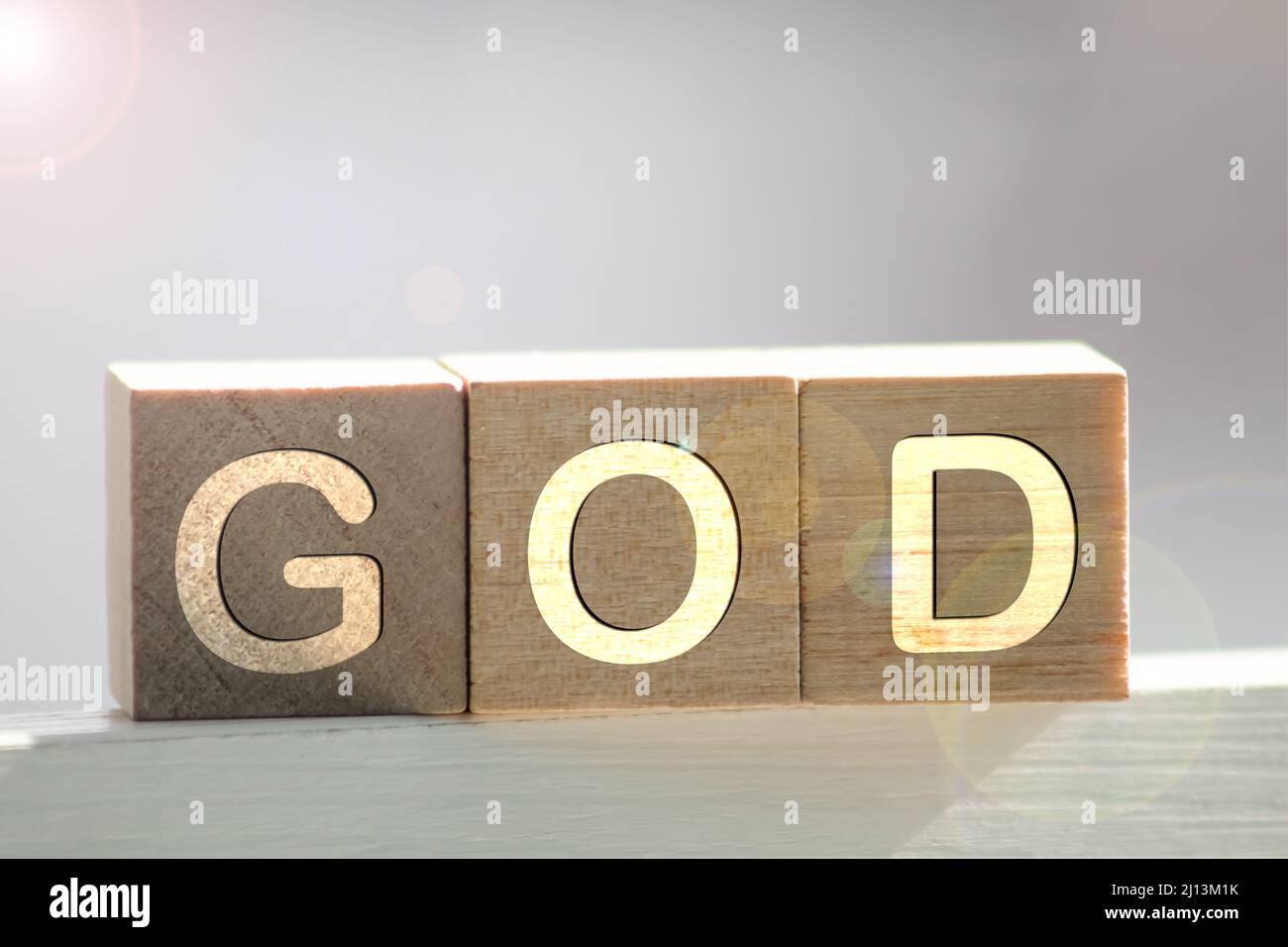 Very Old Vintage Letterpress Letters Spelling Out GOD Stock Photo - Alamy