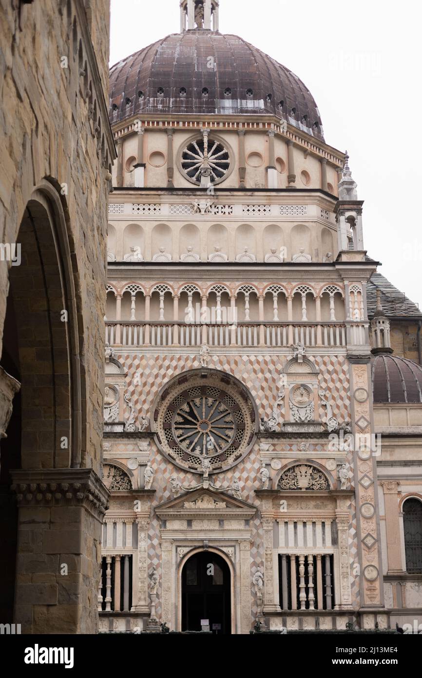 an ancient buildings of beautiful architecture in italian bergamo Stock ...