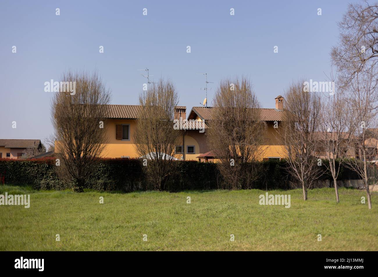 a beautiful architecture of italy buildings on the street Stock Photo ...