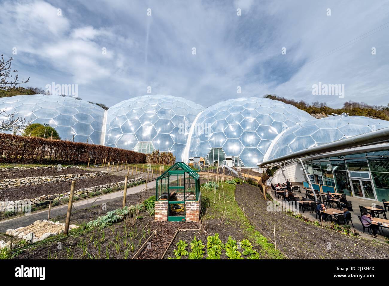 Exterior of the Eden Project in Cornwall, UK Stock Photo - Alamy