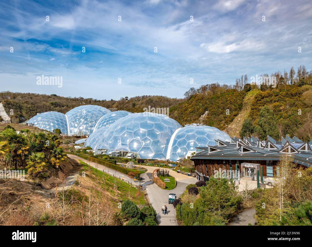 Exterior of the Eden Project in Cornwall, UK Stock Photo - Alamy