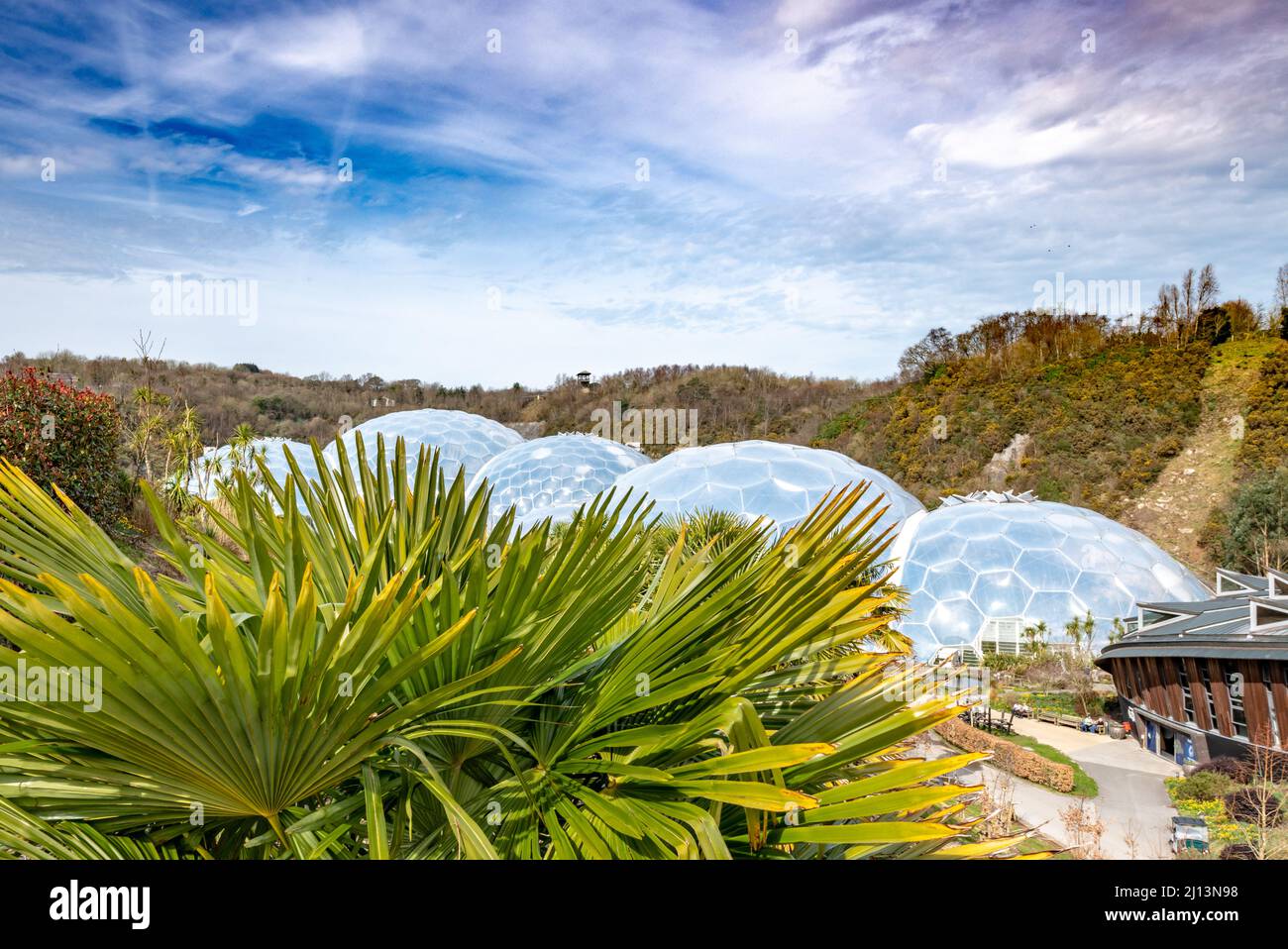 Exterior of the Eden Project in Cornwall, UK Stock Photo - Alamy