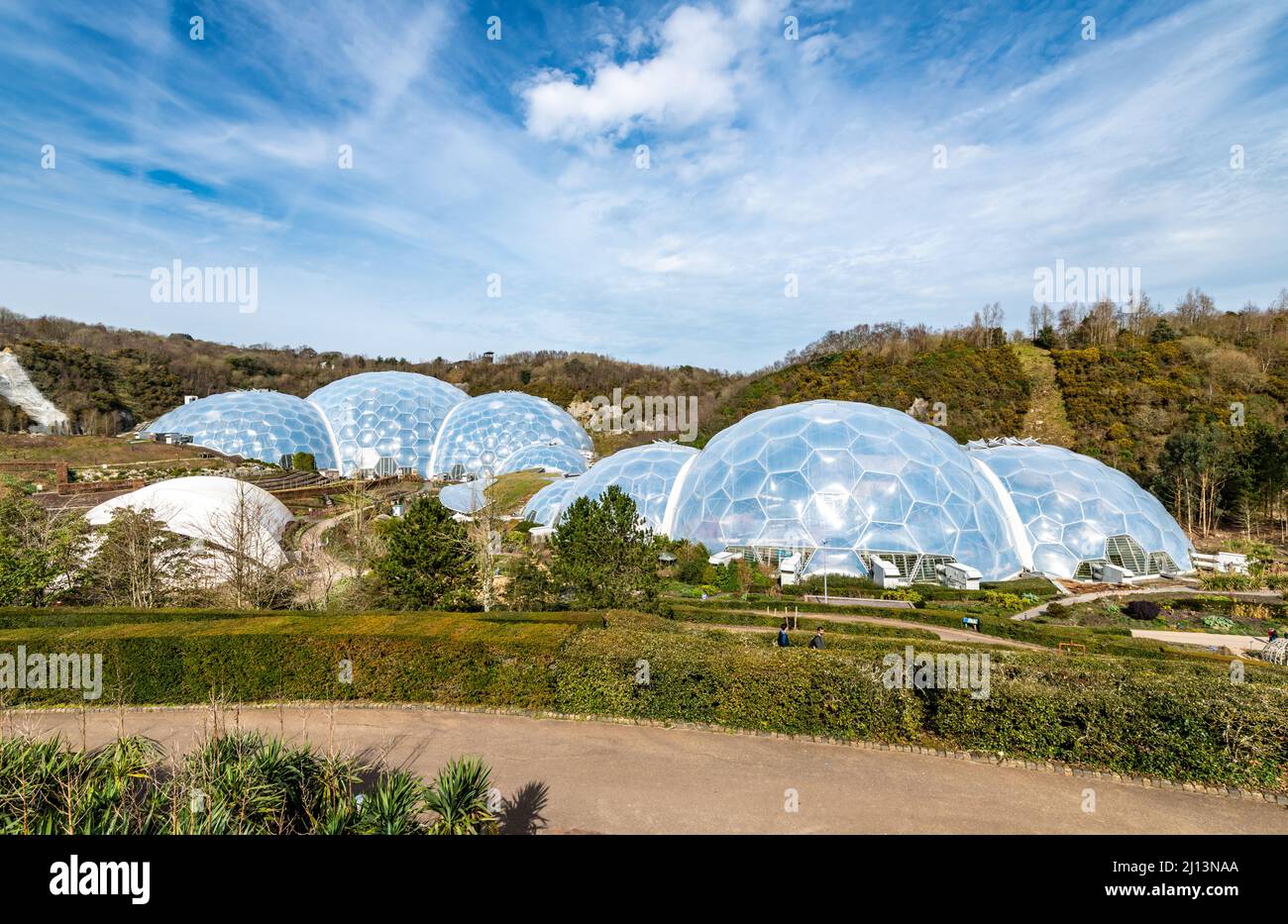 Exterior of the Eden Project in Cornwall, UK Stock Photo - Alamy