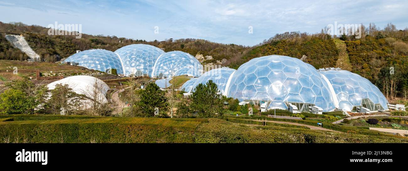 Exterior of the Eden Project in Cornwall, UK Stock Photo - Alamy