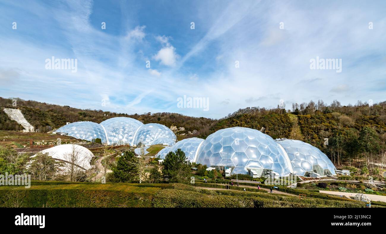 Exterior of the Eden Project in Cornwall, UK Stock Photo - Alamy