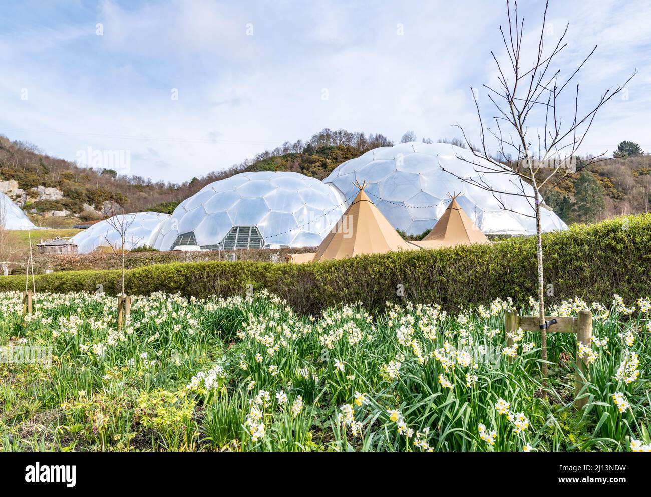 Exterior of the Eden Project in Cornwall, UK Stock Photo - Alamy
