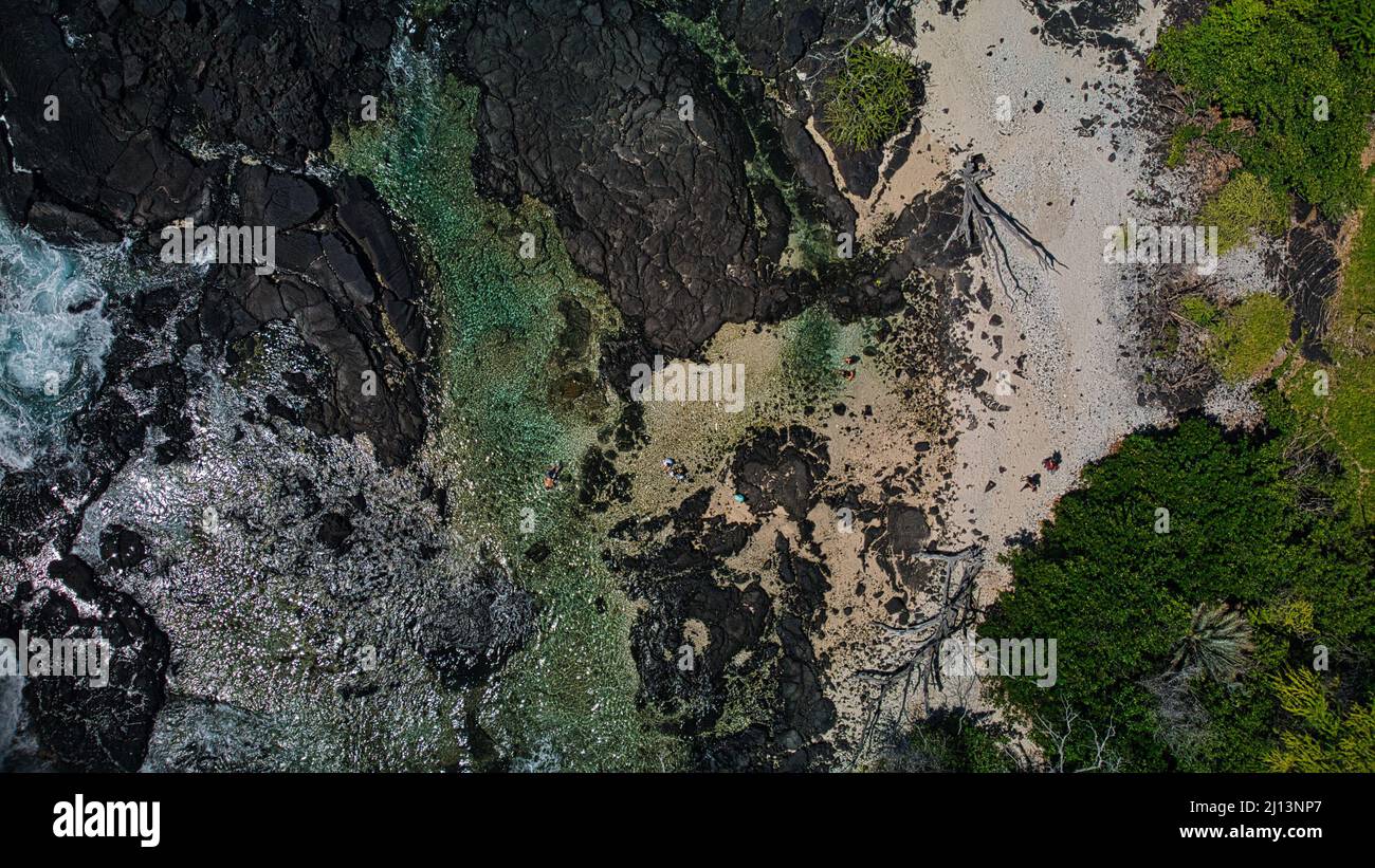 Top view of a big island in Hawaii, United States of America Stock ...
