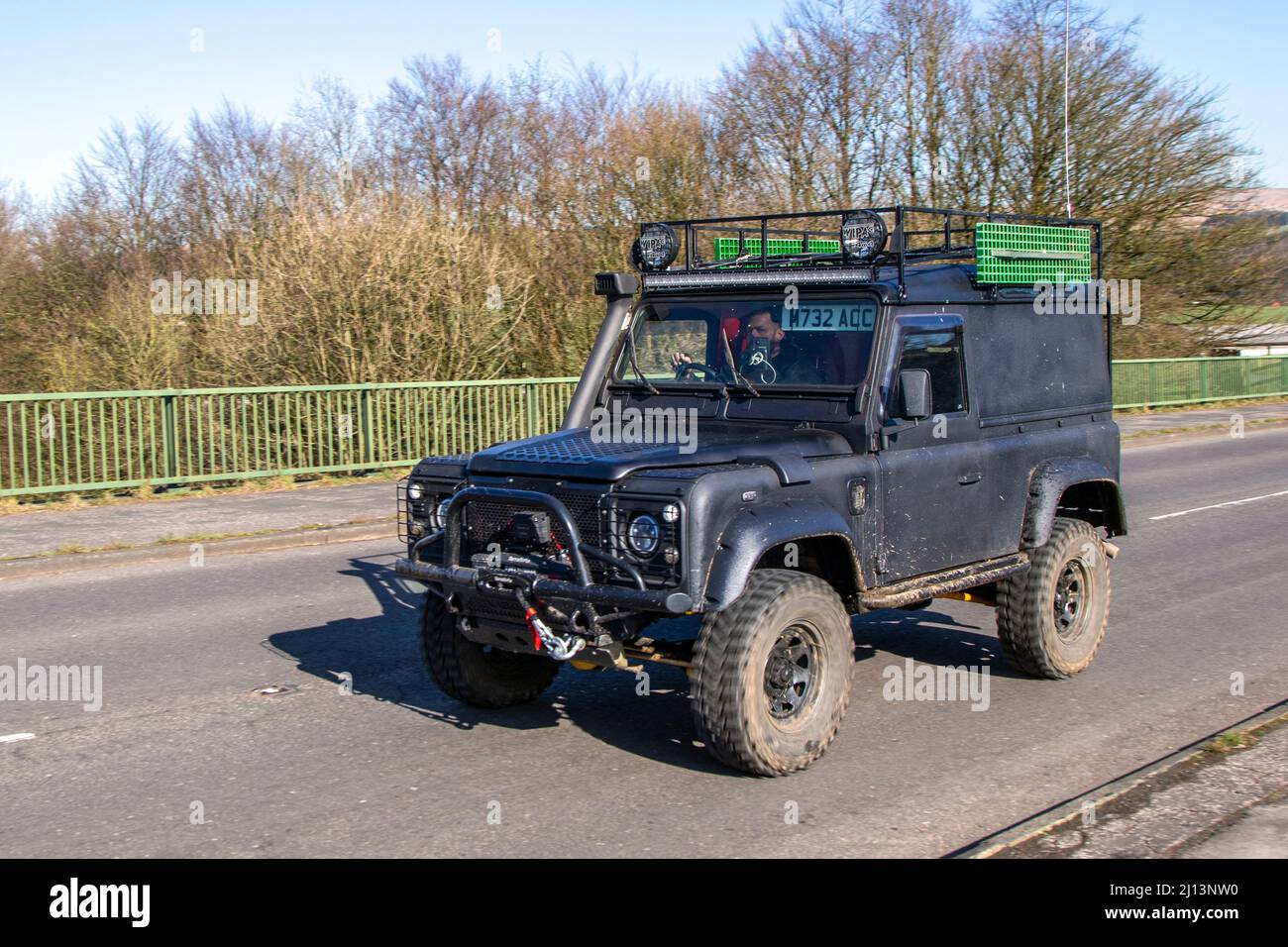 1995 90s nineties Land Rover Defender HT Tdi 95 Stock Photo - Alamy
