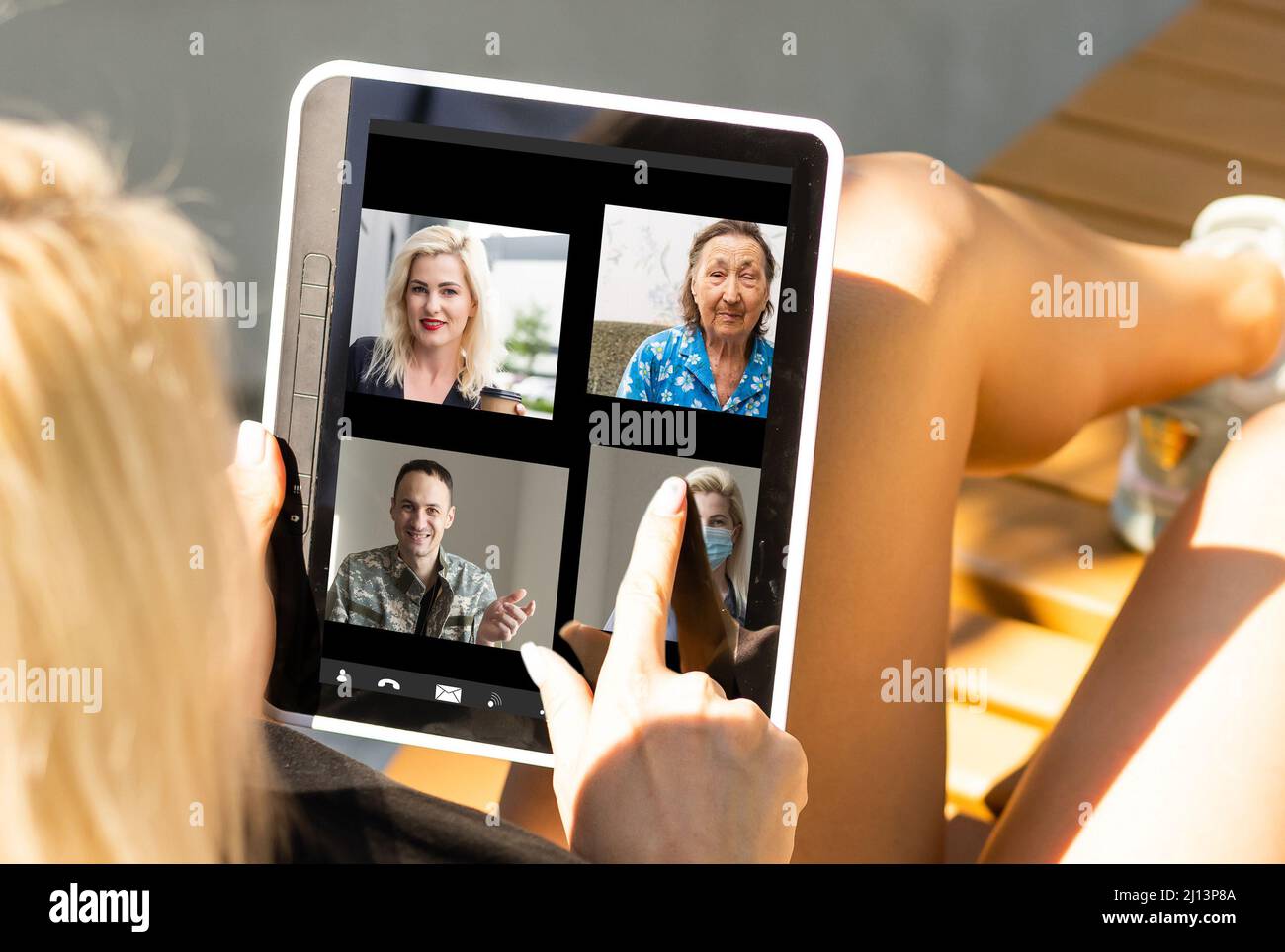 Virtual video conference, Work from home, Brainstorm planing teamwork ...