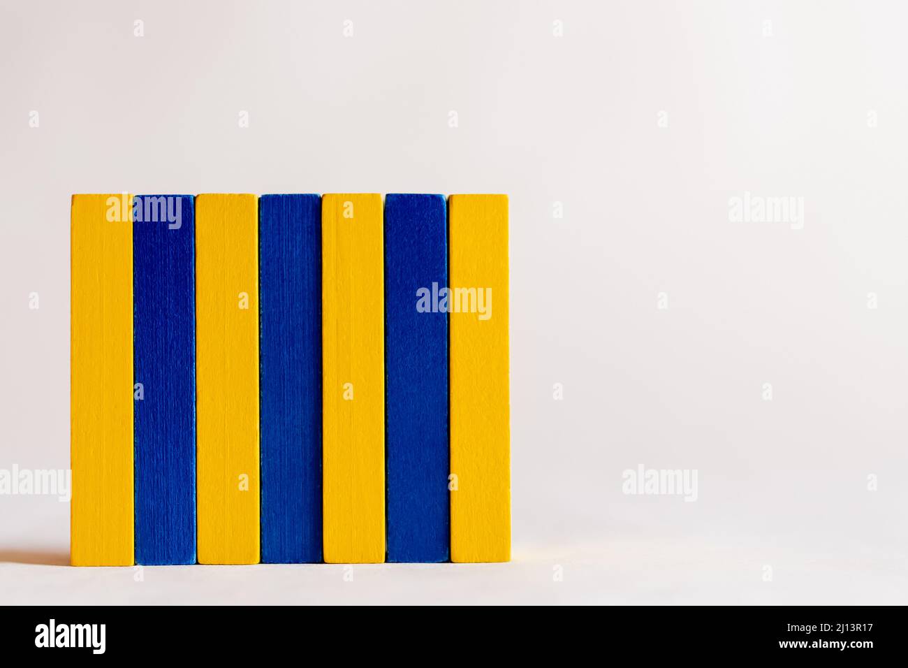 rectangle made of blue and yellow blocks on white background, ukrainian ...