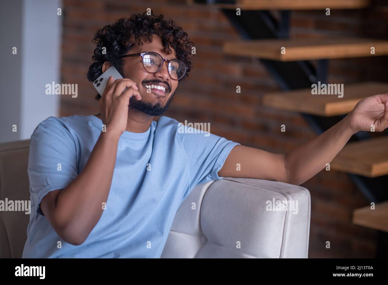 Joyful talking hi-res stock photography and images - Alamy