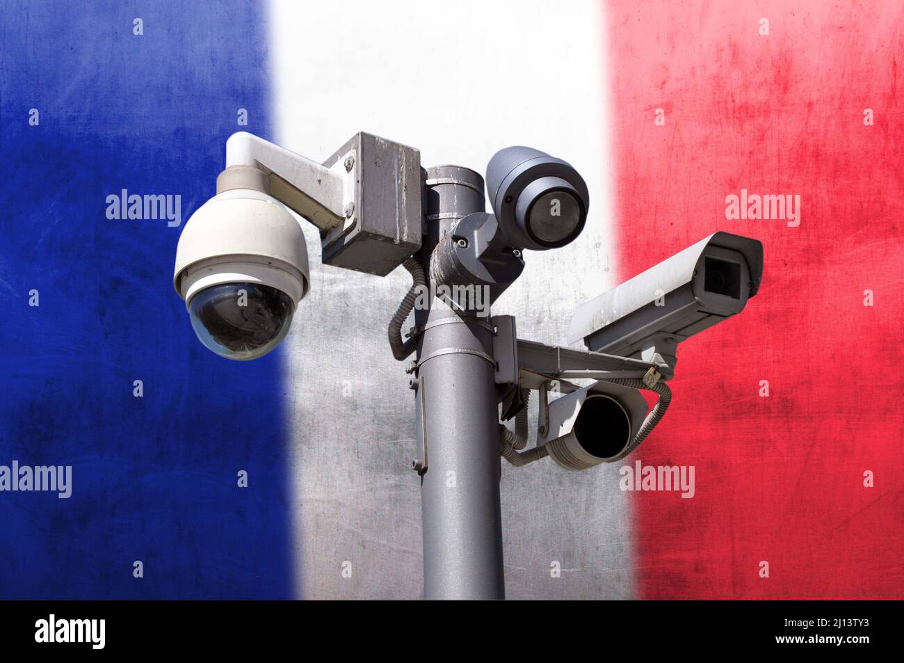 Closed circuit camera Multi-angle CCTV system against the background of ...