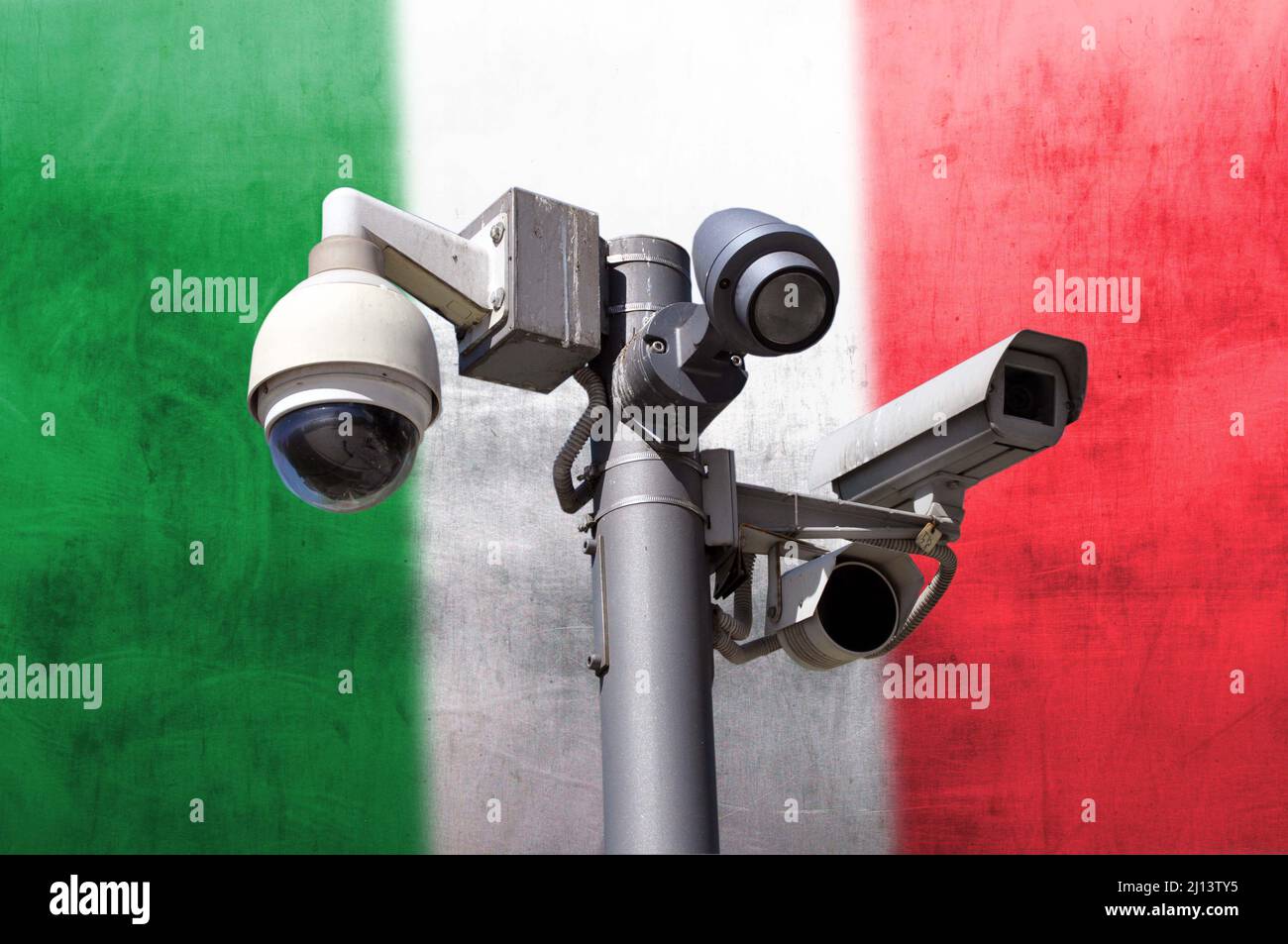 Closed circuit camera Multi-angle CCTV system against the background of ...