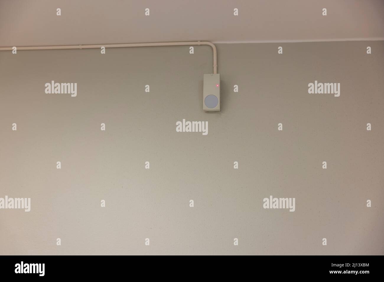 Technological view of operation of alarm motion sensor in room. Sweden ...