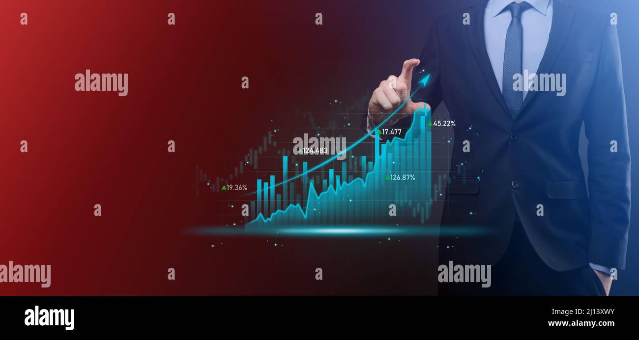 Business developer hand using board framework on virtual modern ...