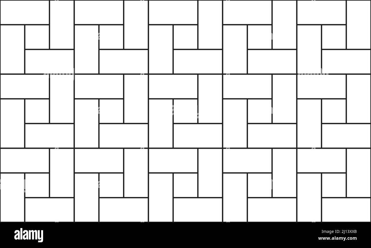 White and black simple seamless pattern of pavement with square blocks ...