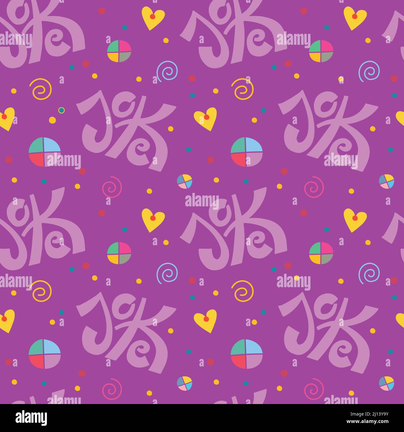 Joke lettering seamless pattern on dark purple background Stock Vector ...