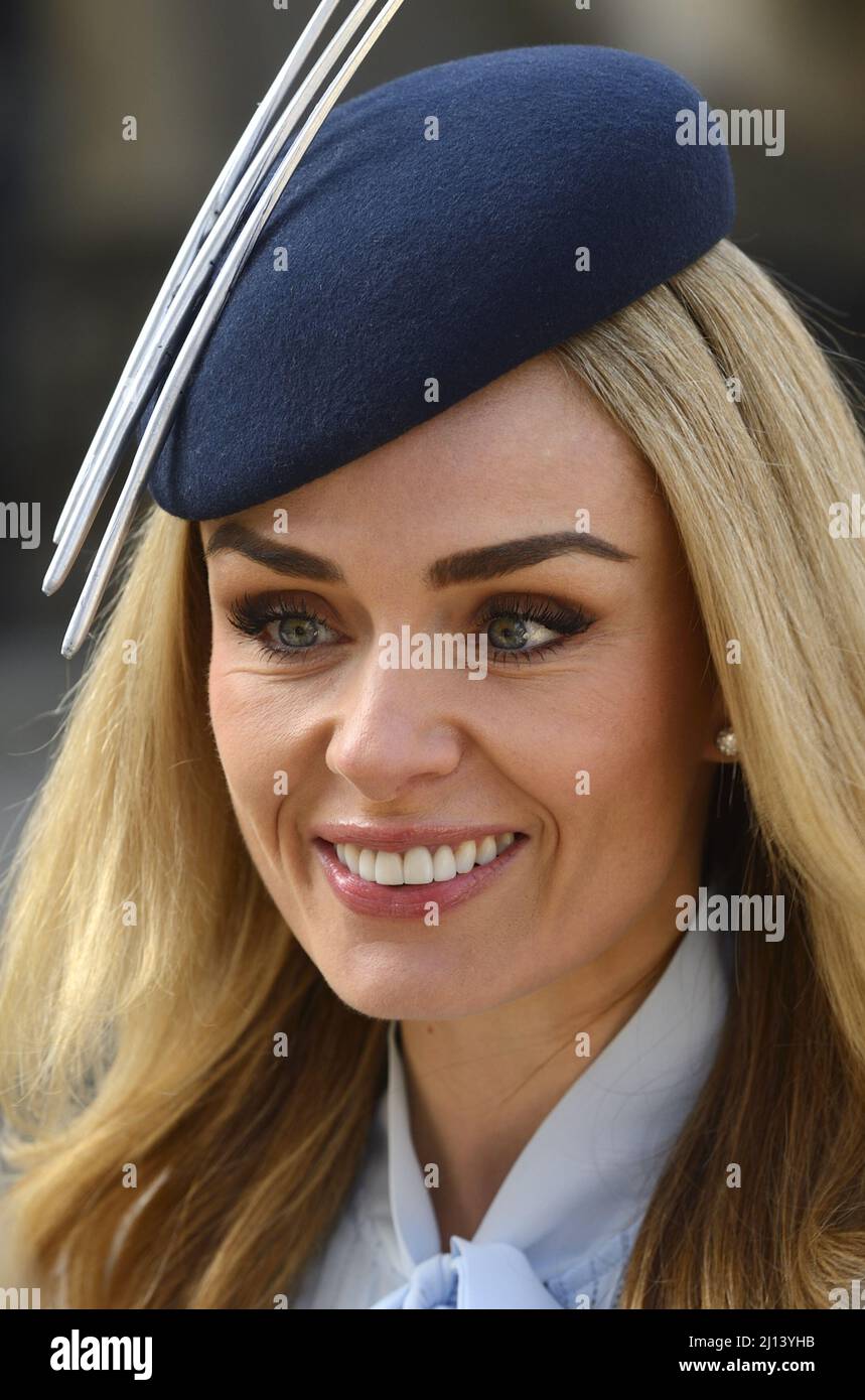 Katherine Jenkins OBE, singer, arriving at the Memorial Service for ...