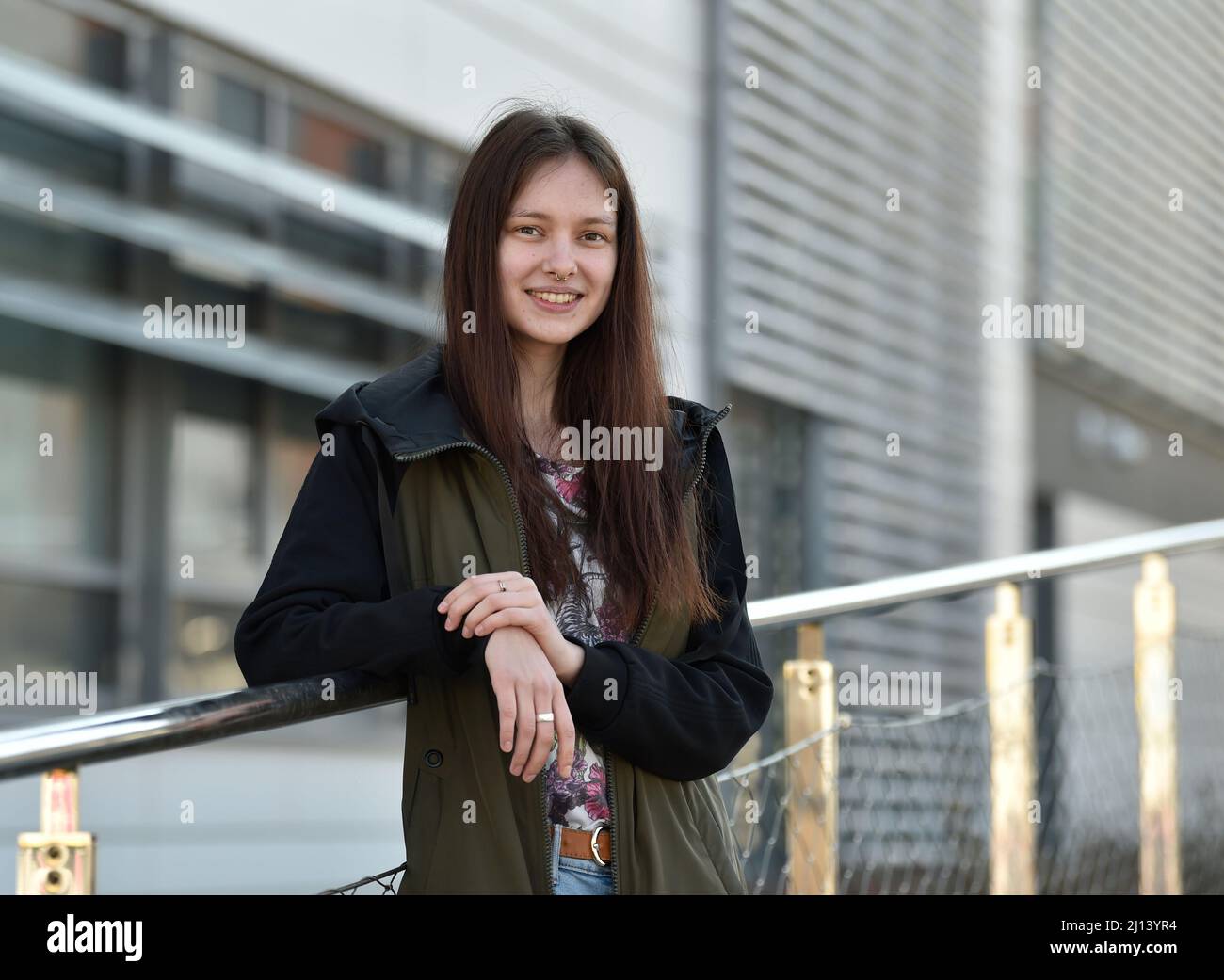 Zlin, Czech Republic. 22nd Mar, 2022. Russian student Anastasia ...