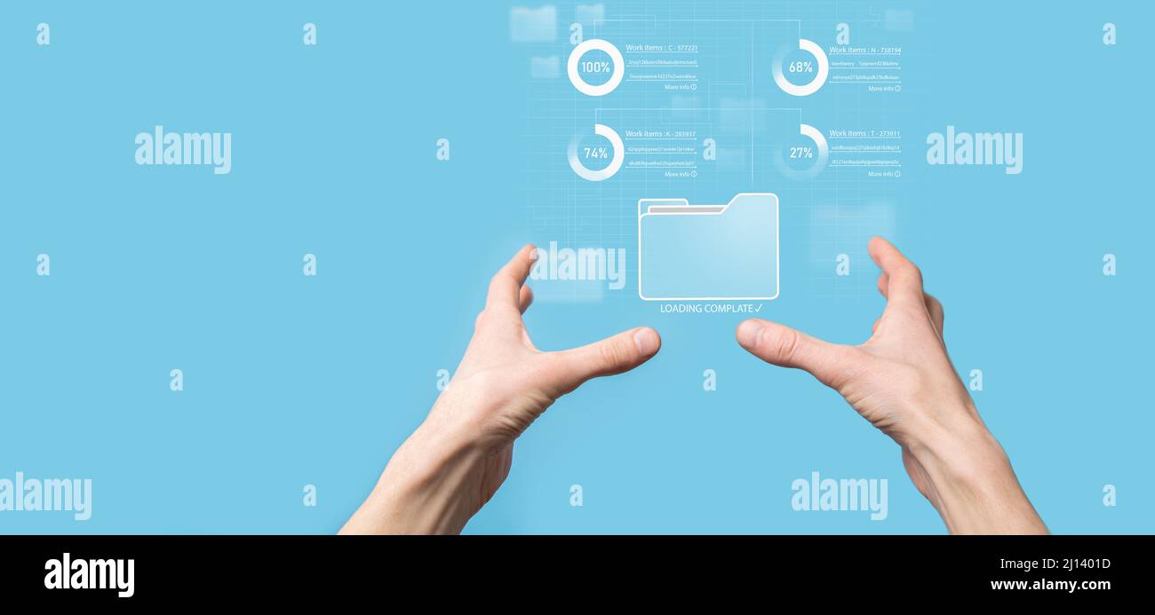 Business developer hand using board framework on virtual modern ...