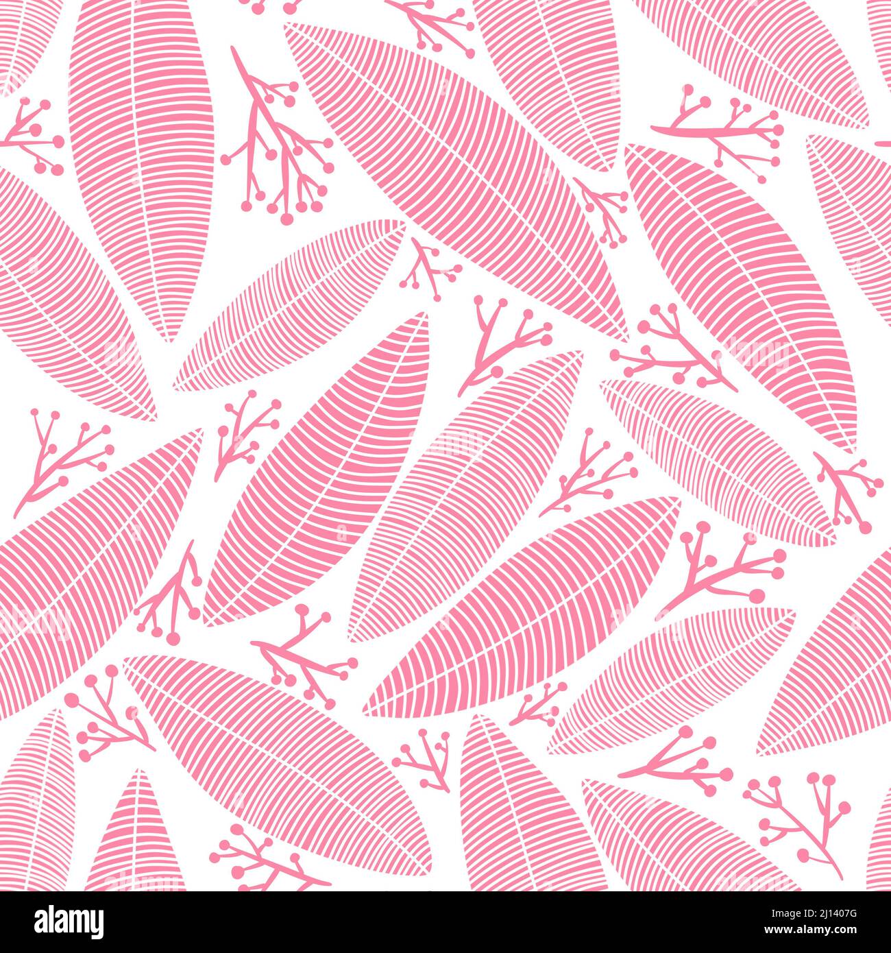 Seamless leaves and branches pattern for fabrics and textiles and cards ...