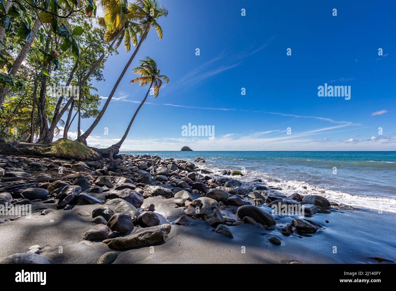 Anse Couleuvre beach - Le Precheur, Martinique French Antilles Stock ...