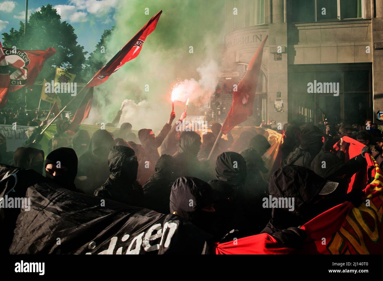 Antifa flag hi-res stock photography and images - Alamy