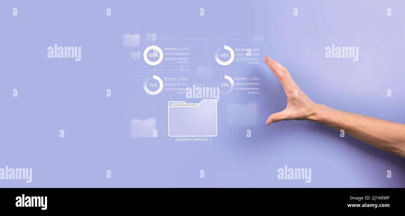 Business developer hand using board framework on virtual modern ...