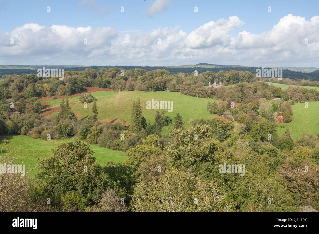 View of Dinefwr Estate from Dinefwr Castle Stock Photo - Alamy