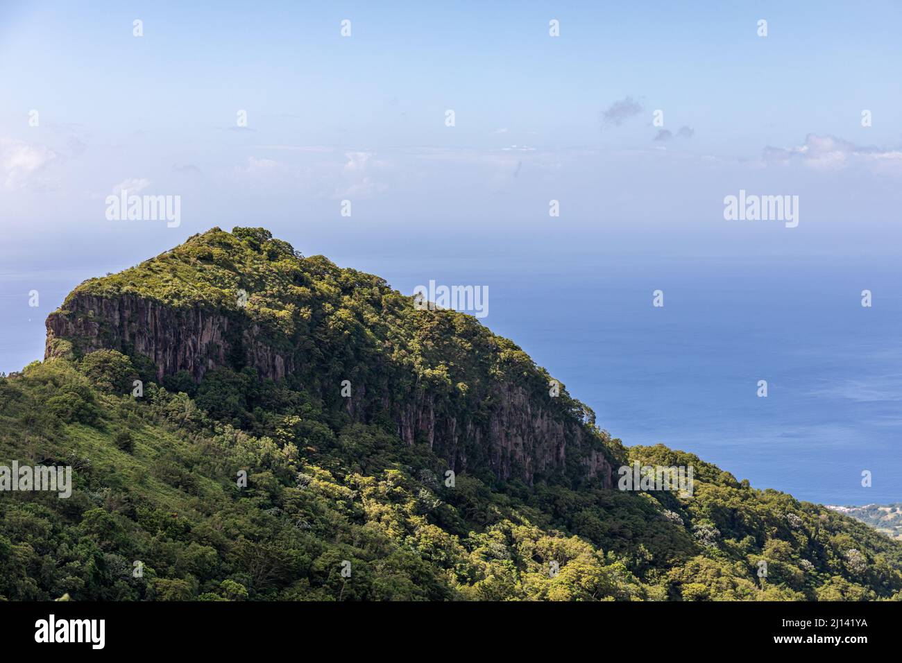 Hike to the top of Mount Pelee, Martinique, French Antilles Stock Photo ...
