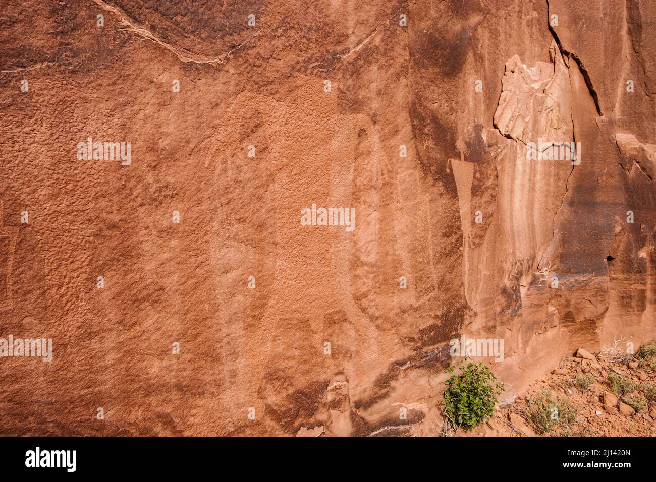 Ancestral Puebloan Native American rock art in Kane Creek Canyon near ...