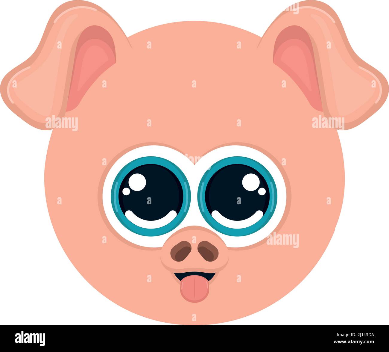 Isolated cute pig animal avatar Vector Stock Vector Image & Art - Alamy