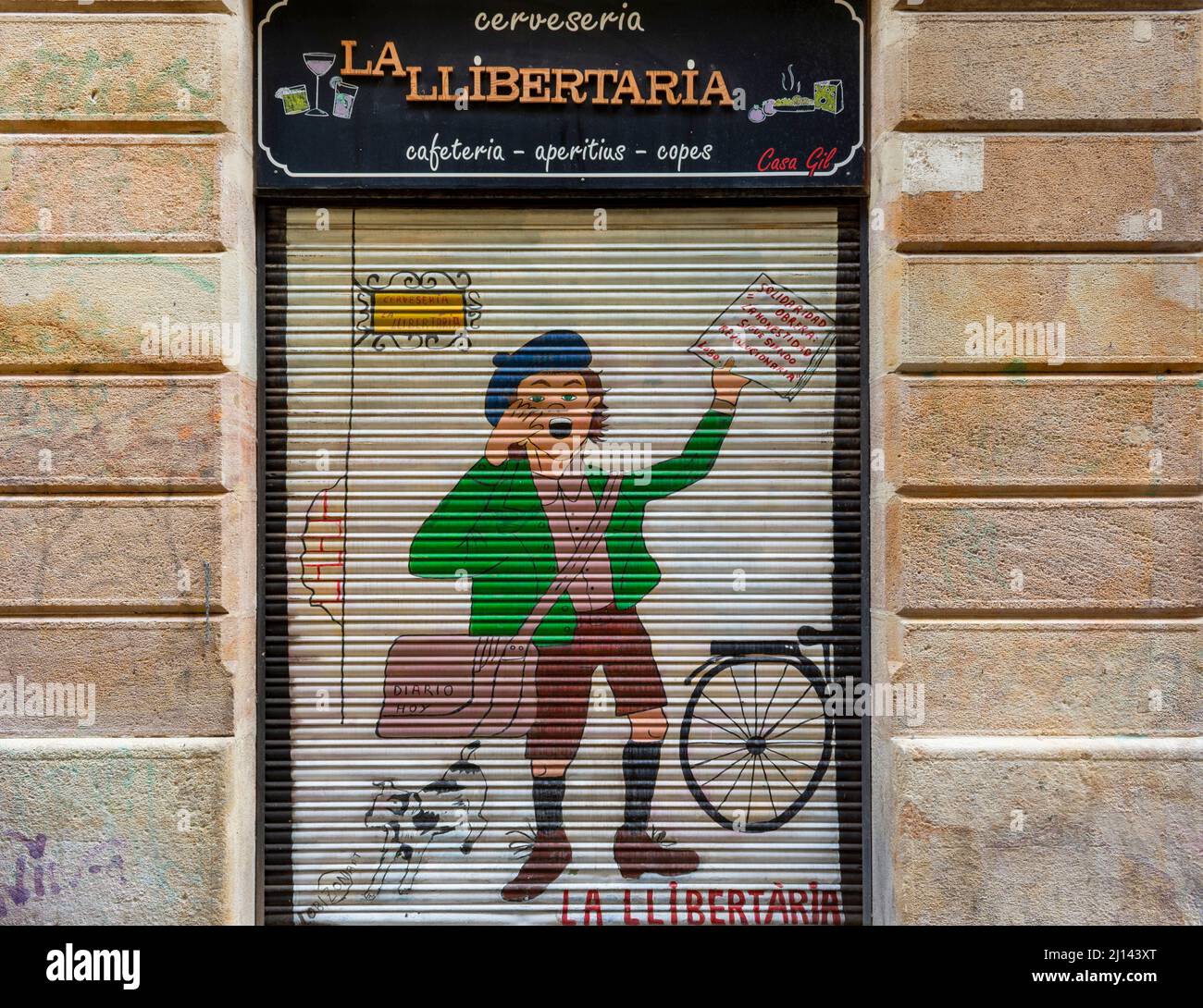 BARCELONA SPAIN GOTHIC QUARTER Barri Gòtic ARTISTIC AREA A COLOURFUL ...