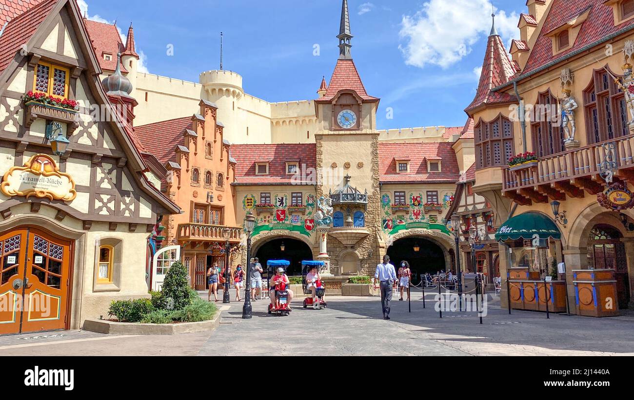 Orlando, FL USA- August 3, 2020: The Germany Pavillion at EPCOT in Walt ...