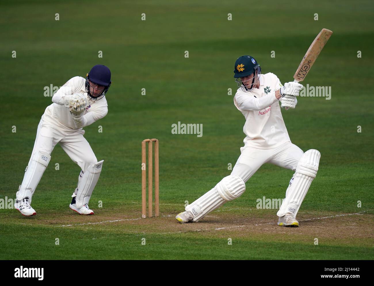 Nottinghamshire's Calvin Harrison at Trent Bridge, Nottingham. Picture ...