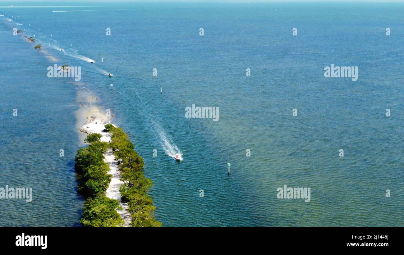 Aerial view of Florida's southwest marina in the United States Stock ...