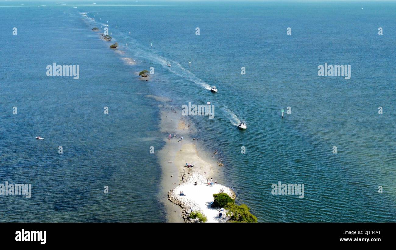 Aerial view of Florida's southwest marina in the United States Stock ...