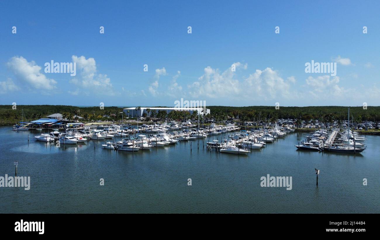 Aerial view of Florida's southwest marina in the United States Stock ...