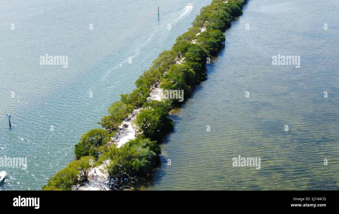 Aerial view of Florida's southwest marina in the United States Stock ...