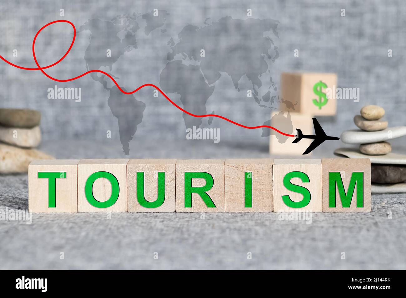 Undertourism - word from wooden blocks with letters, tourism marketing ...