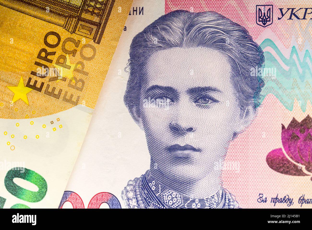 Poland. 09th Mar, 2022. In this photo illustration, 50 euro note and ...