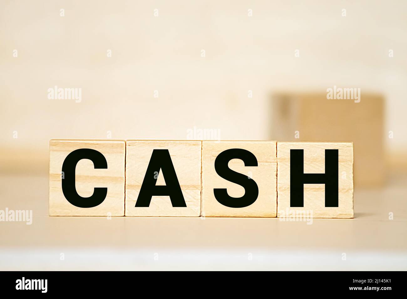 CASH FLOW letter block and stack coins, business concept Stock Photo ...