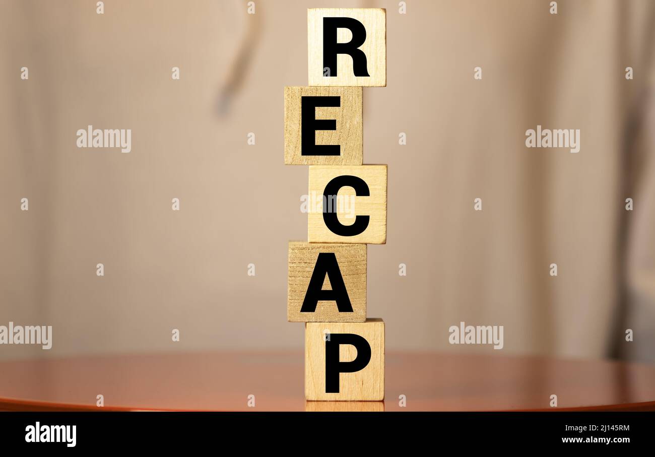 Recap word hi-res stock photography and images - Alamy